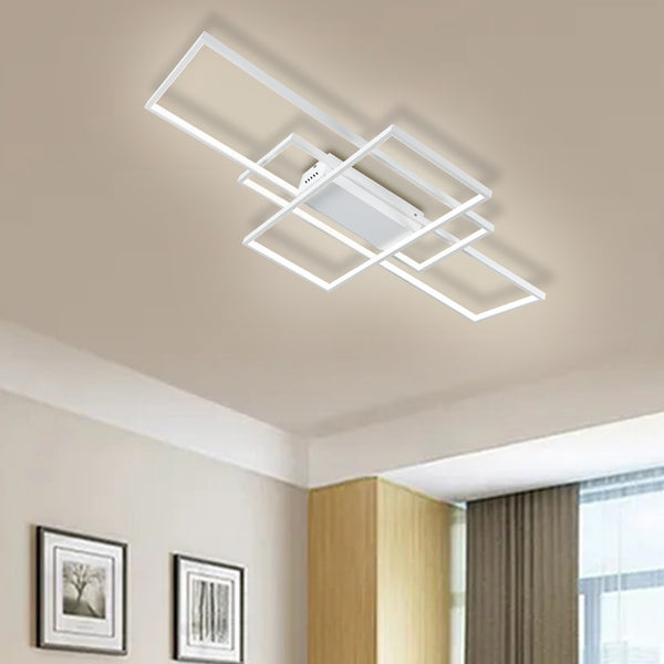 110CM Modern Rectangle LED Chandelier Ceiling Light – Bathroom Deco