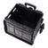 Black 75L Collapsible Rolling Utility Crate Shopping Cart with 8 Wheel ...