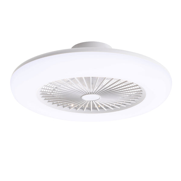 5 Blades LED Light Ceiling Fan Adjustable 3 Speed Dimmable APP Remote ...