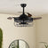 Black Cage Style Ceiling Fan with Lights – Bathroom Deco