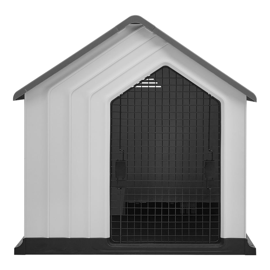 Grey Small Waterproof Plastic Dog House Pet Kennel – Bathroom Deco