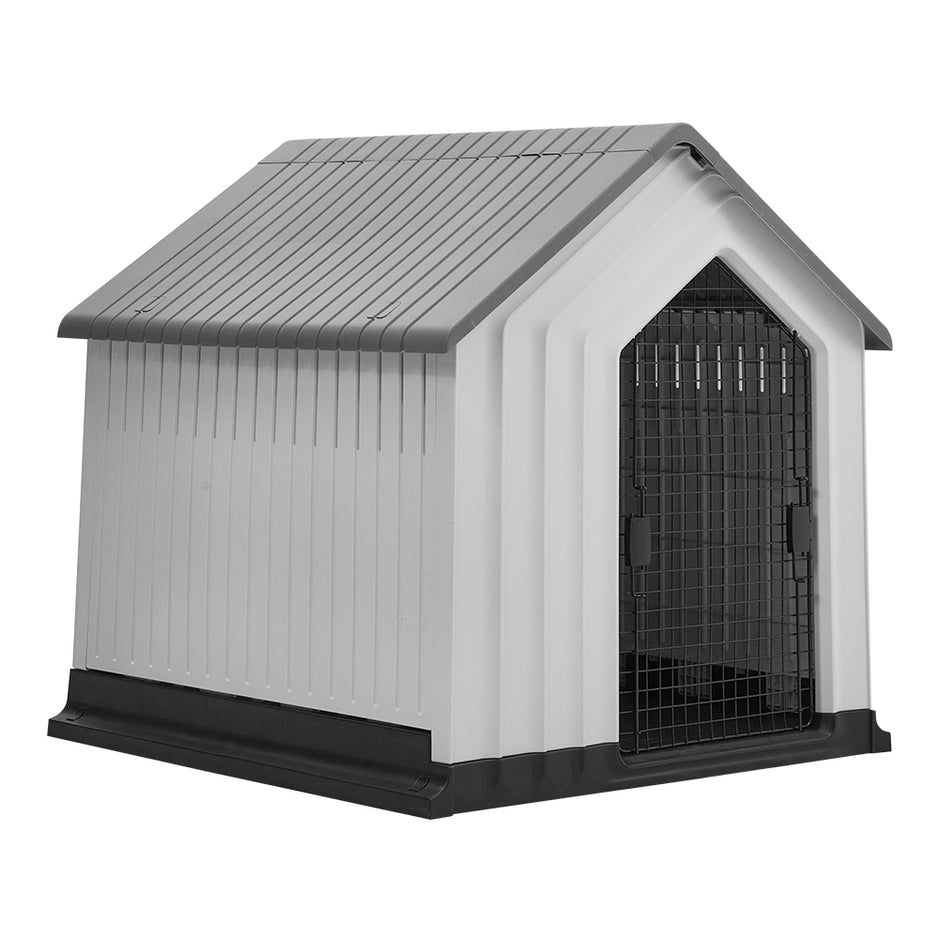Grey Small Waterproof Plastic Dog House Pet Kennel – Bathroom Deco