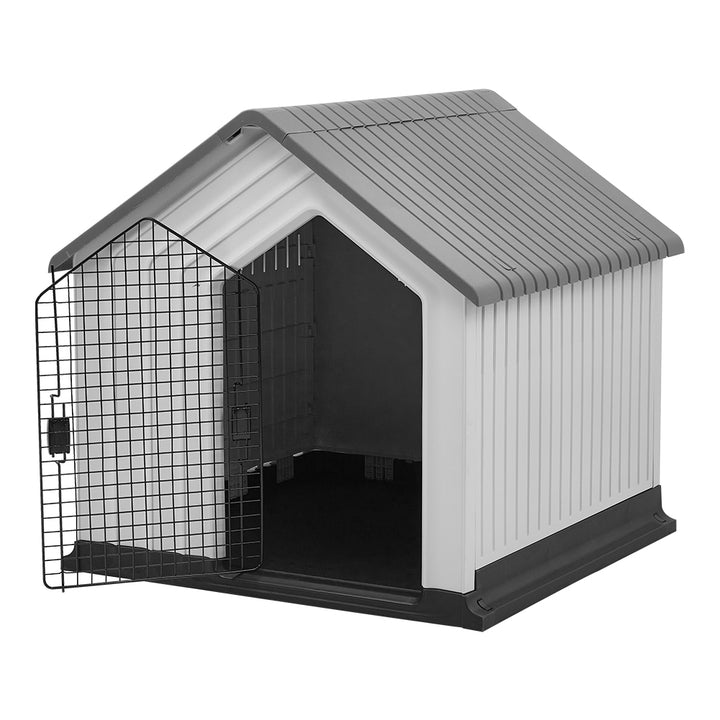 Grey Small Waterproof Plastic Dog House Pet Kennel – Bathroom Deco