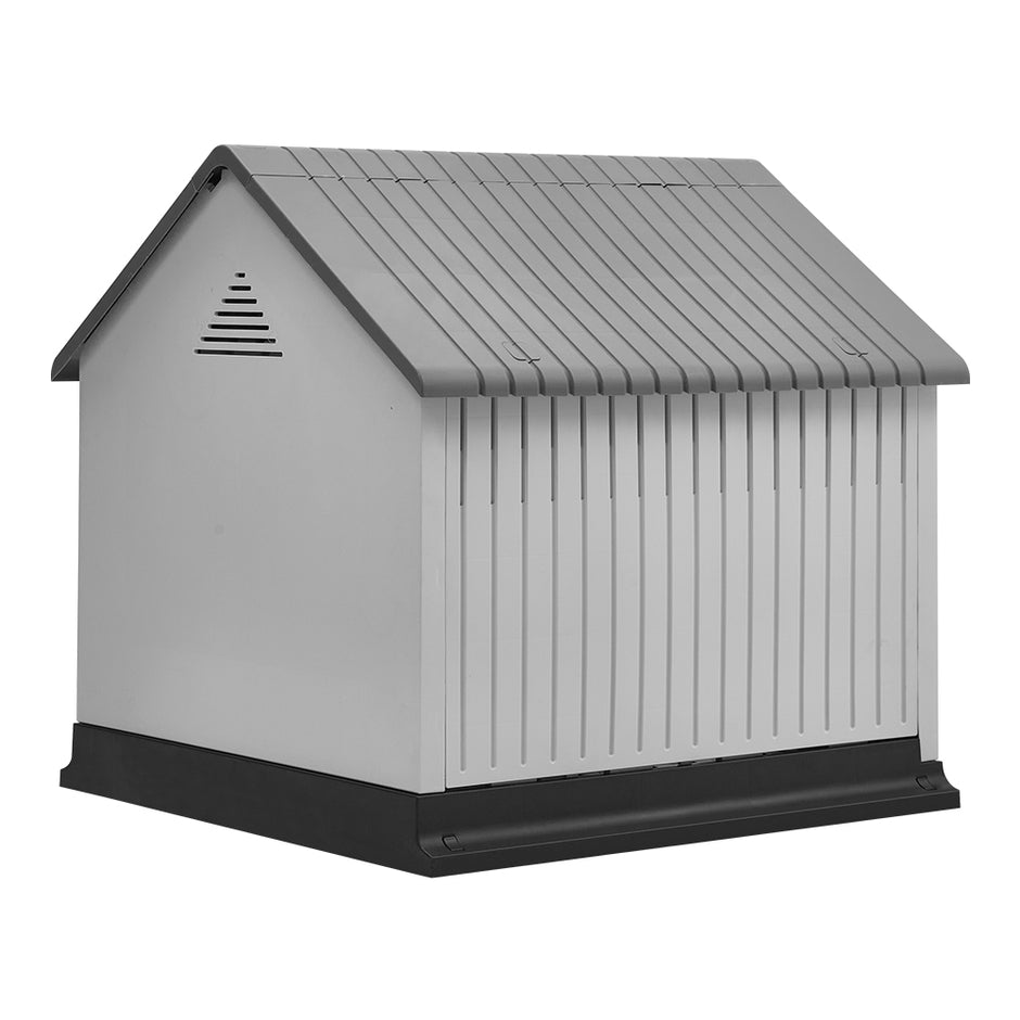 Grey Small Waterproof Plastic Dog House Pet Kennel – Bathroom Deco