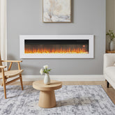 40 Inch Wall Mounted/Freestanding Electric Fireplace with Adjustable F ...