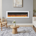40 Inch Wall Mounted/Freestanding Electric Fireplace with Adjustable F ...
