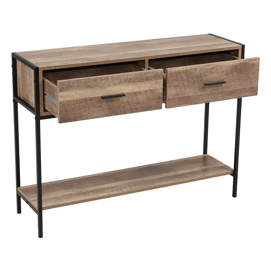 Slim Hallway Console Table with 2 Drawers and Lower Shelf – Bathroom Deco