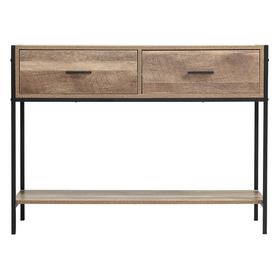Slim Hallway Console Table with 2 Drawers and Lower Shelf – Bathroom Deco