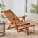 Bamboo Foldable Recliner Lounge Chair with Retractable Footrest ...